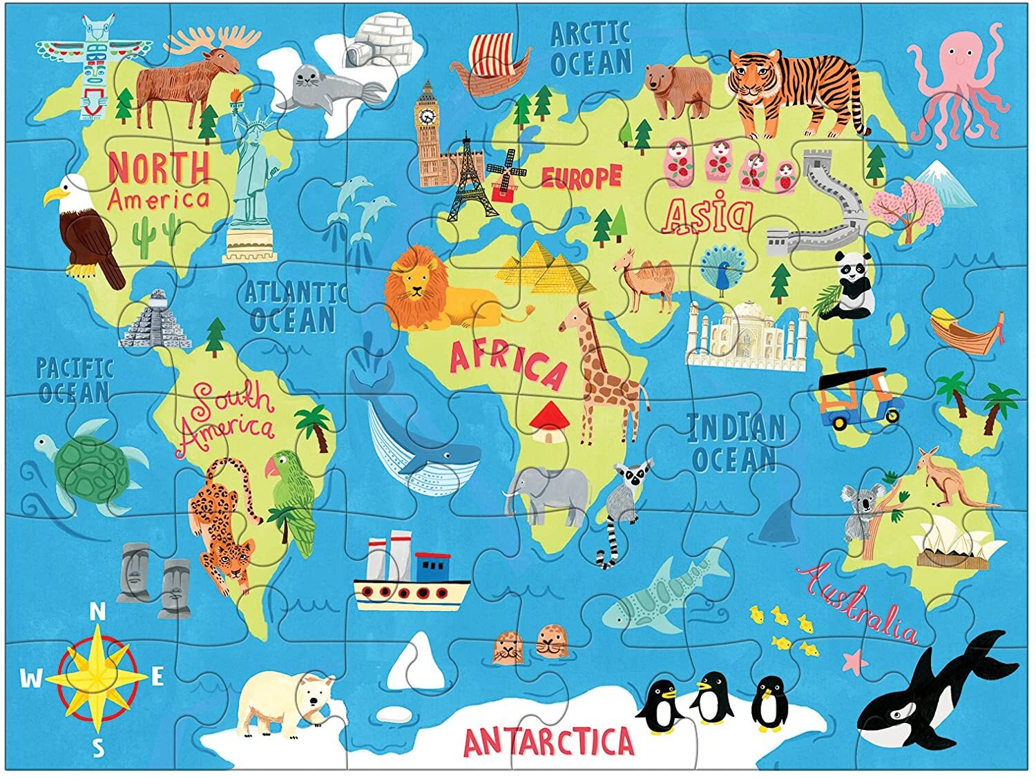 Buy Mudpuppy - Map of the World To Go Puzzle 36pc Buy Mudpuppy - Map of the World To Go Puzzle 36pc