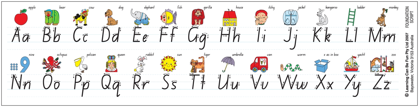 Buy Alphabet Desk Strips - NSW Foundation Script (30 pack)