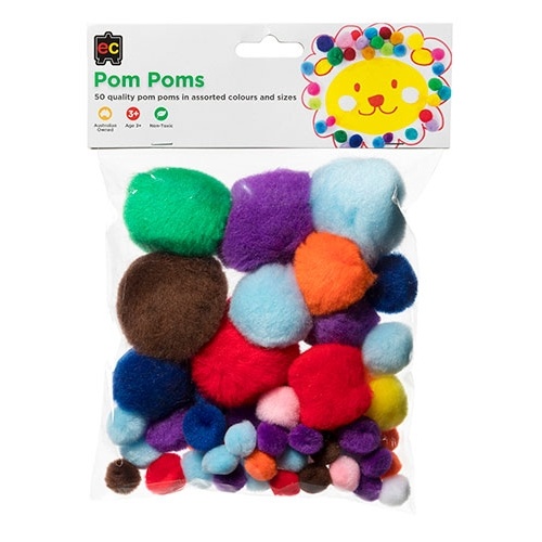 Buy Pom Poms Standard Colours (50 pieces)